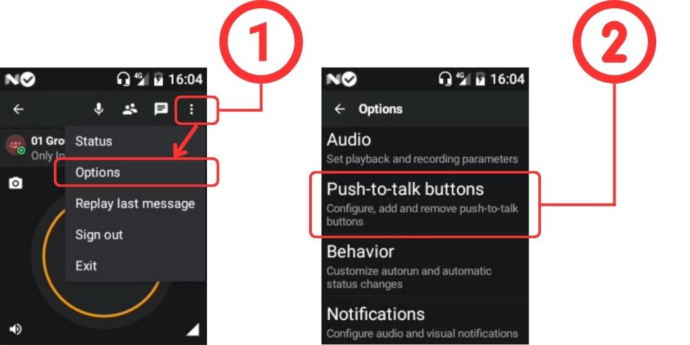 Zello Operations on Inrico Devices